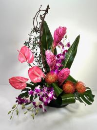 Ginger, Dendrobium Orchids and Pincushion Proteas